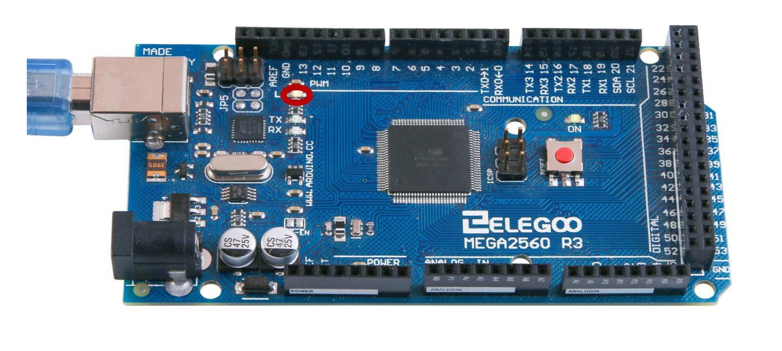 Blinking Brilliance: Programming the MEGA 2560 R3 Controller Board on ...